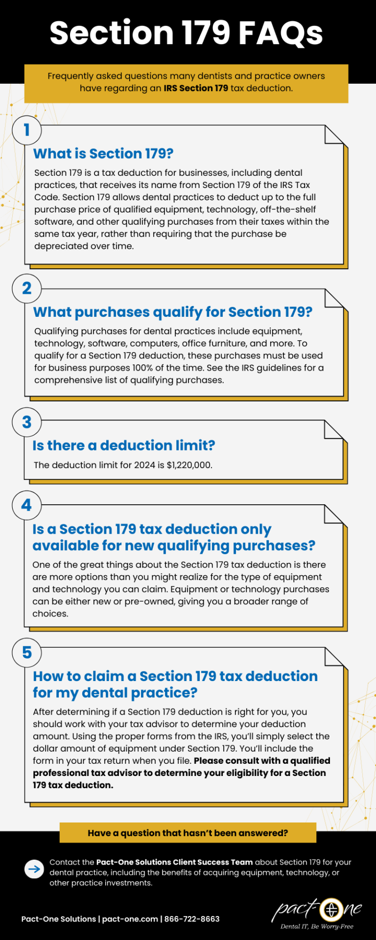 Replacing Tech in your Dental Practice with Tax Code Section 179 | Pact ...